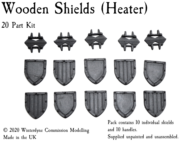 Wooden Shields (Heater) Suits Warhammer Age of Sigmar, Kings of War ...